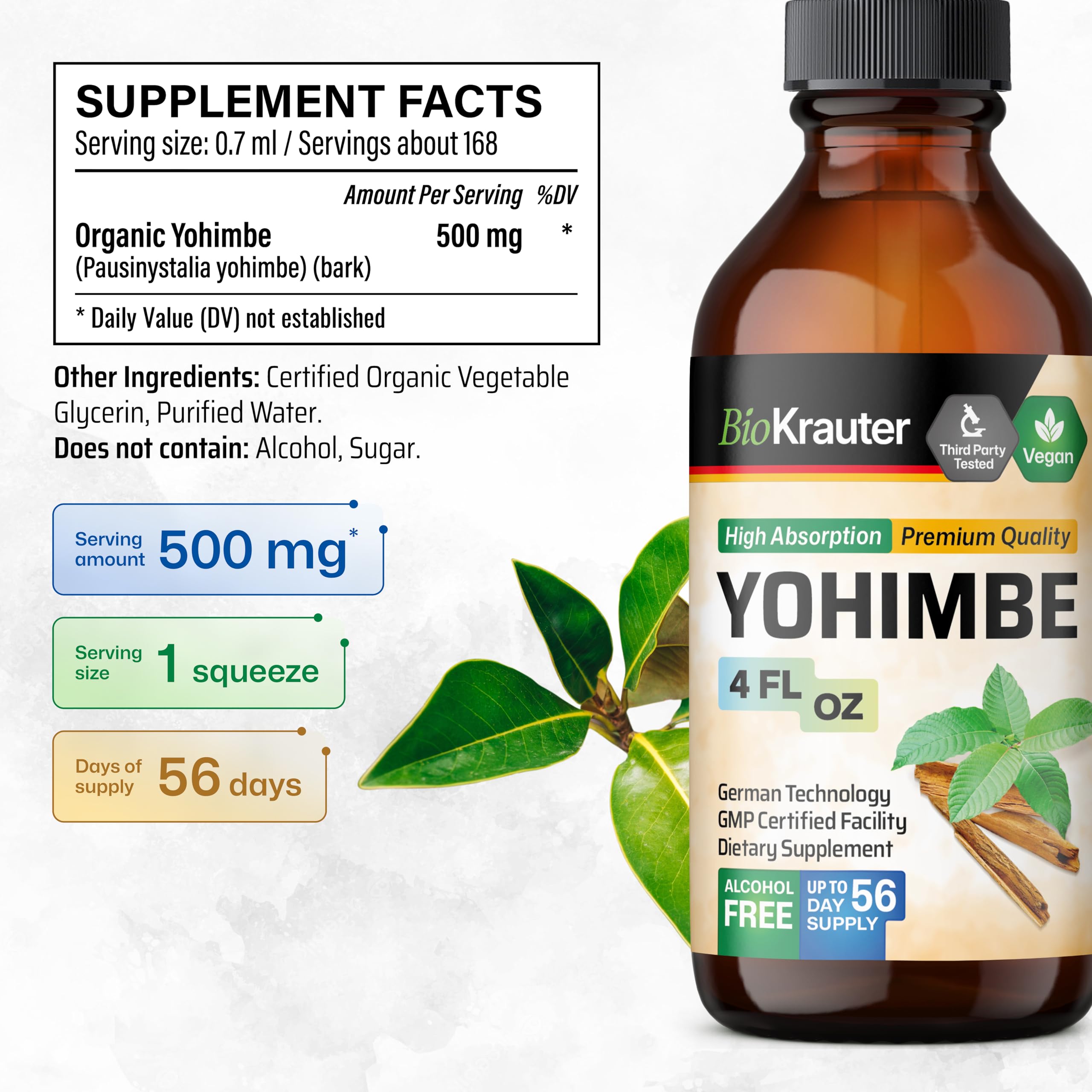 500 mg yohimbe for daily vitality