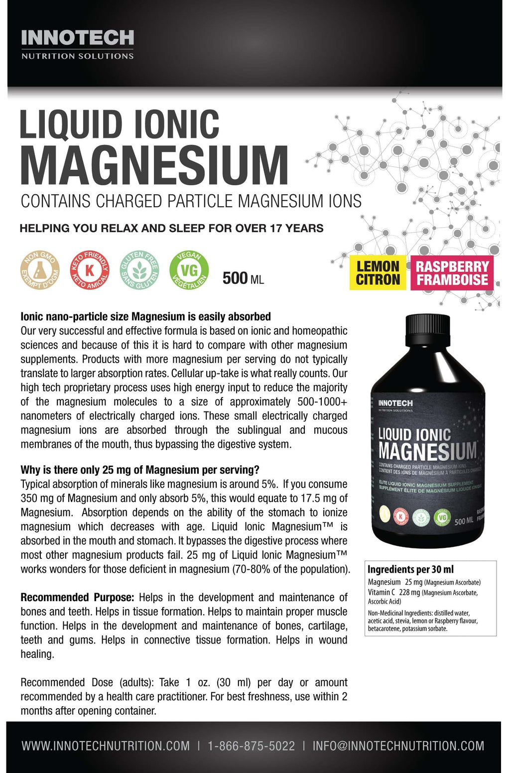 500 ml magnesium for daily health