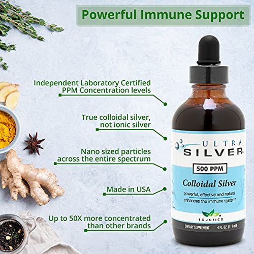 500 PPM colloidal silver health support