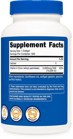 500 softgel capsules vitamin A