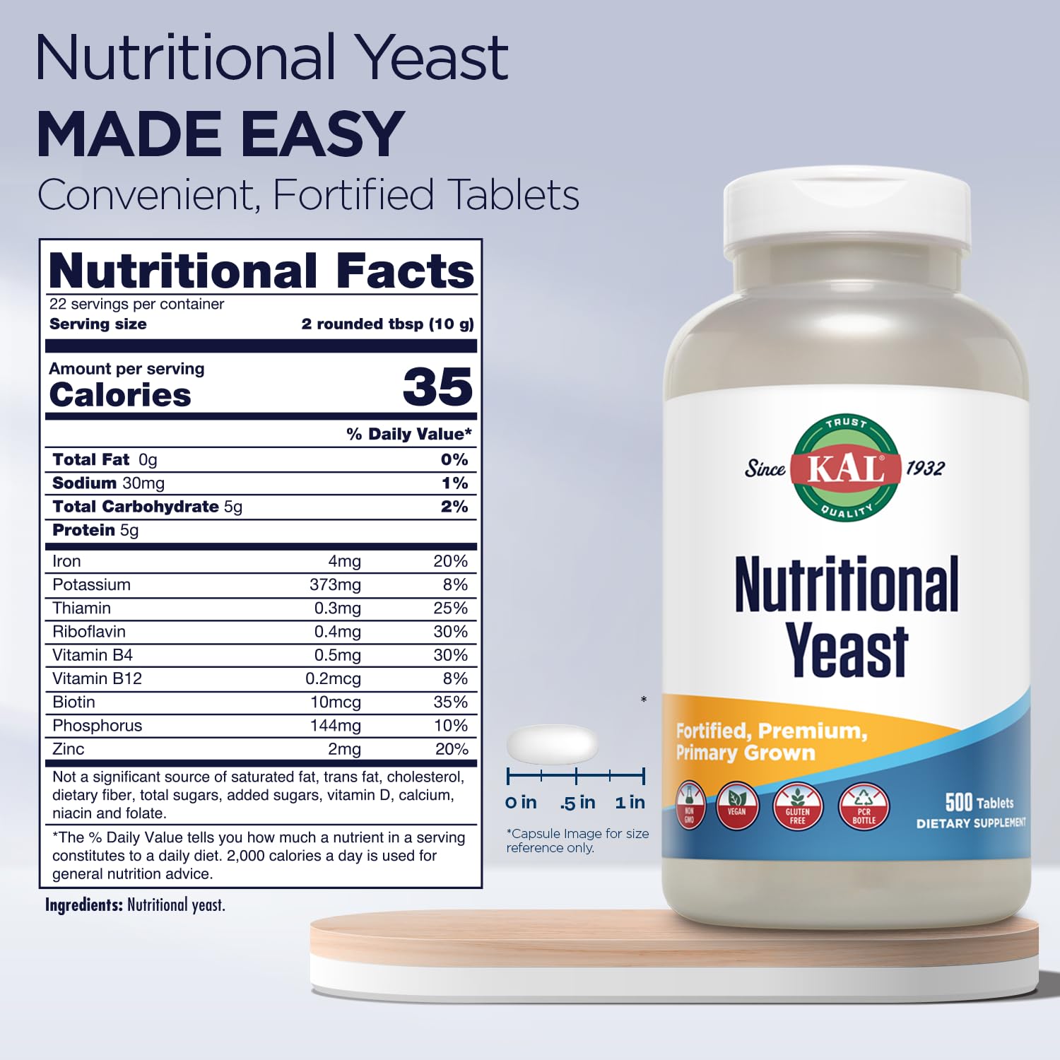 500 tablets of KAL nutritional yeast