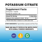 500 vegetarian capsules of potassium