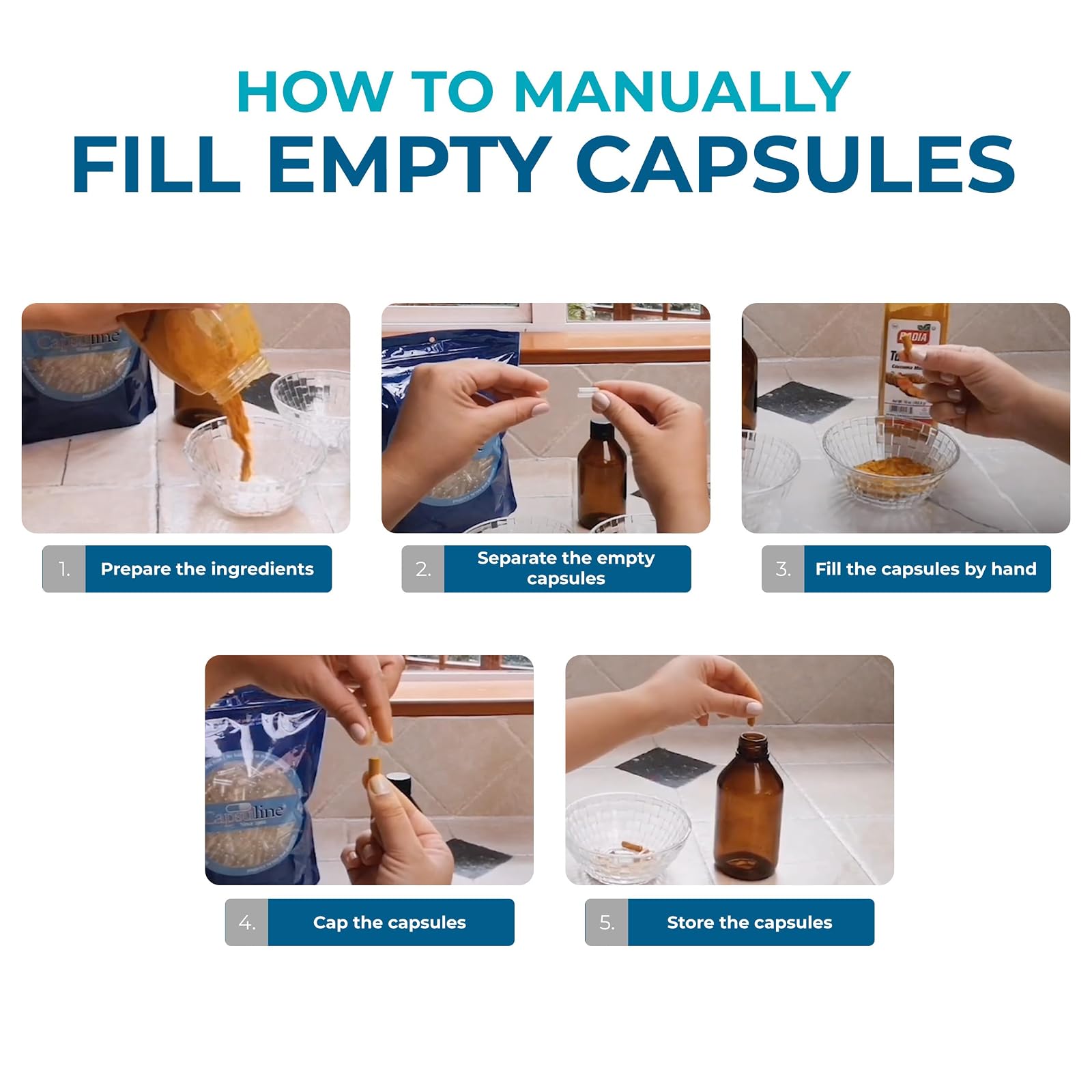 5000 count gelatin capsules for vitamins