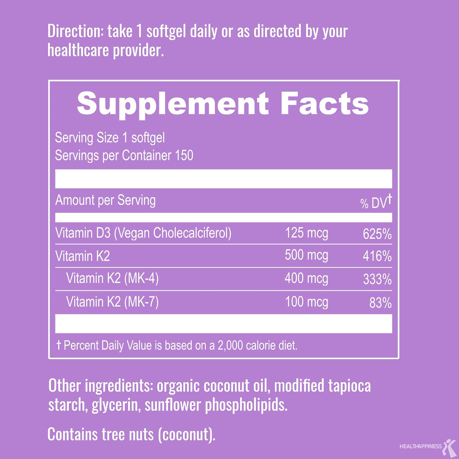 5000 IU vitamin D with K2 benefits