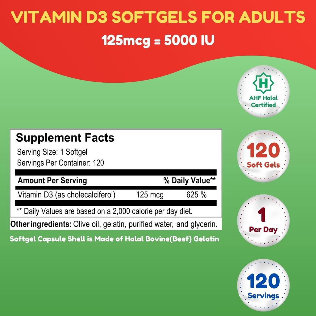 5000 IU vitamin D3 for immunity