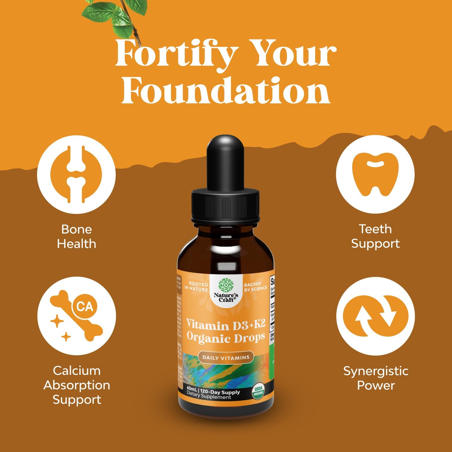 5000 IU Vitamin D3 K2 supplement