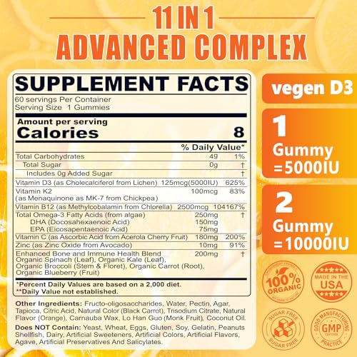 5000 IU vitamin D3 K2 supplement