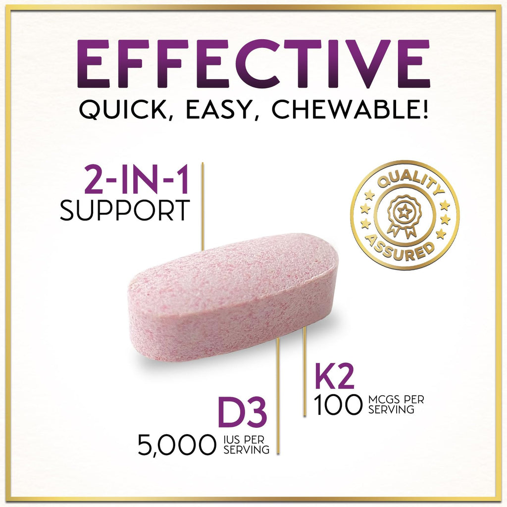 5000 IU Vitamin D3 K2 tablets
