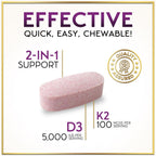 5000 IU Vitamin D3 K2 tablets