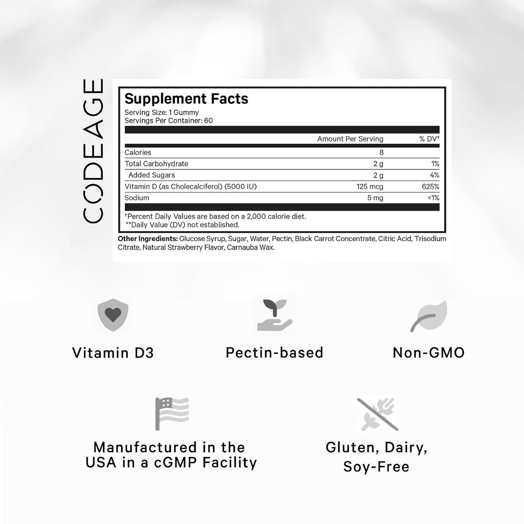 5000 IU Vitamin D3 soft gummies