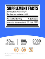 5000 IU vitamin D3 supplement