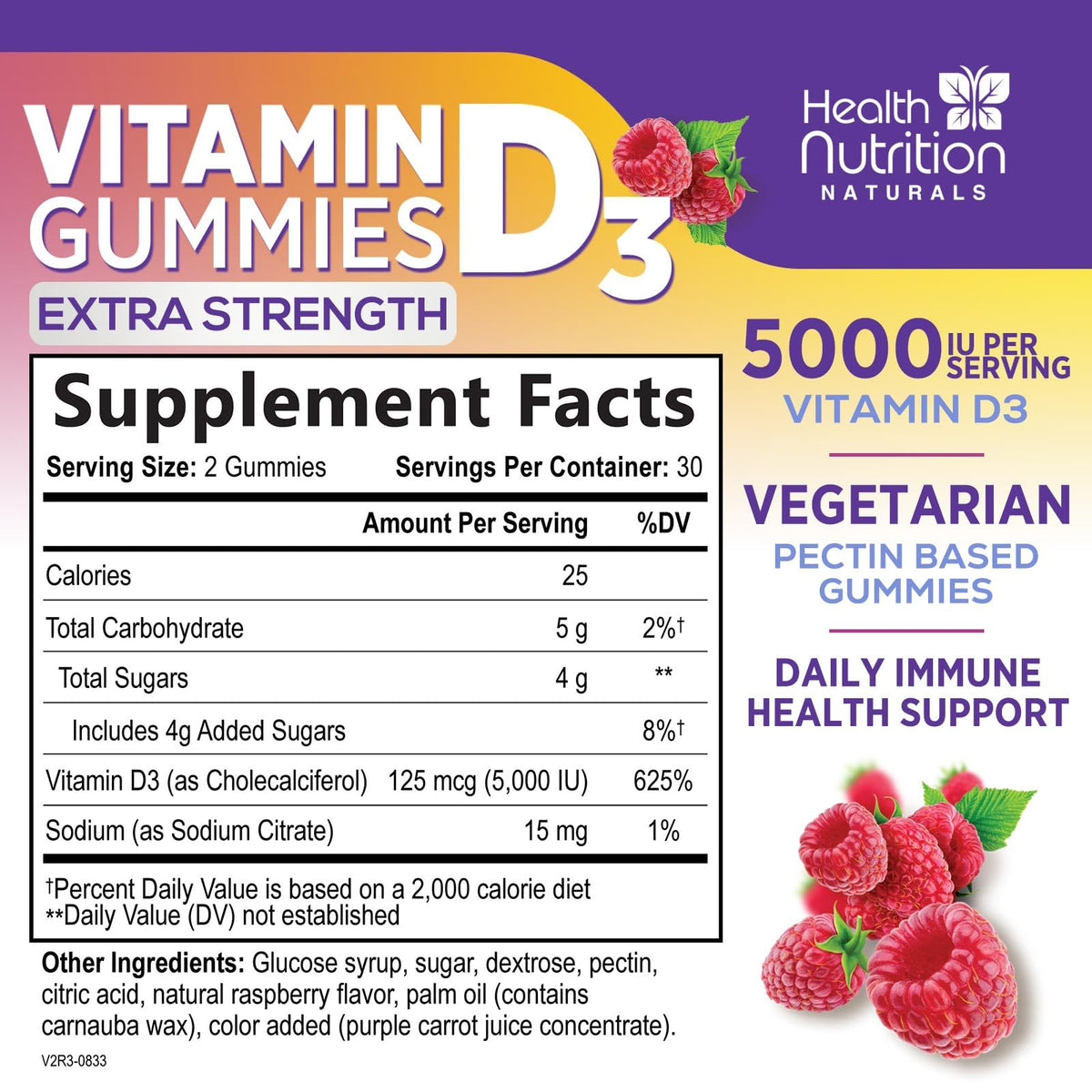 5000 IU vitamin D3 supplement