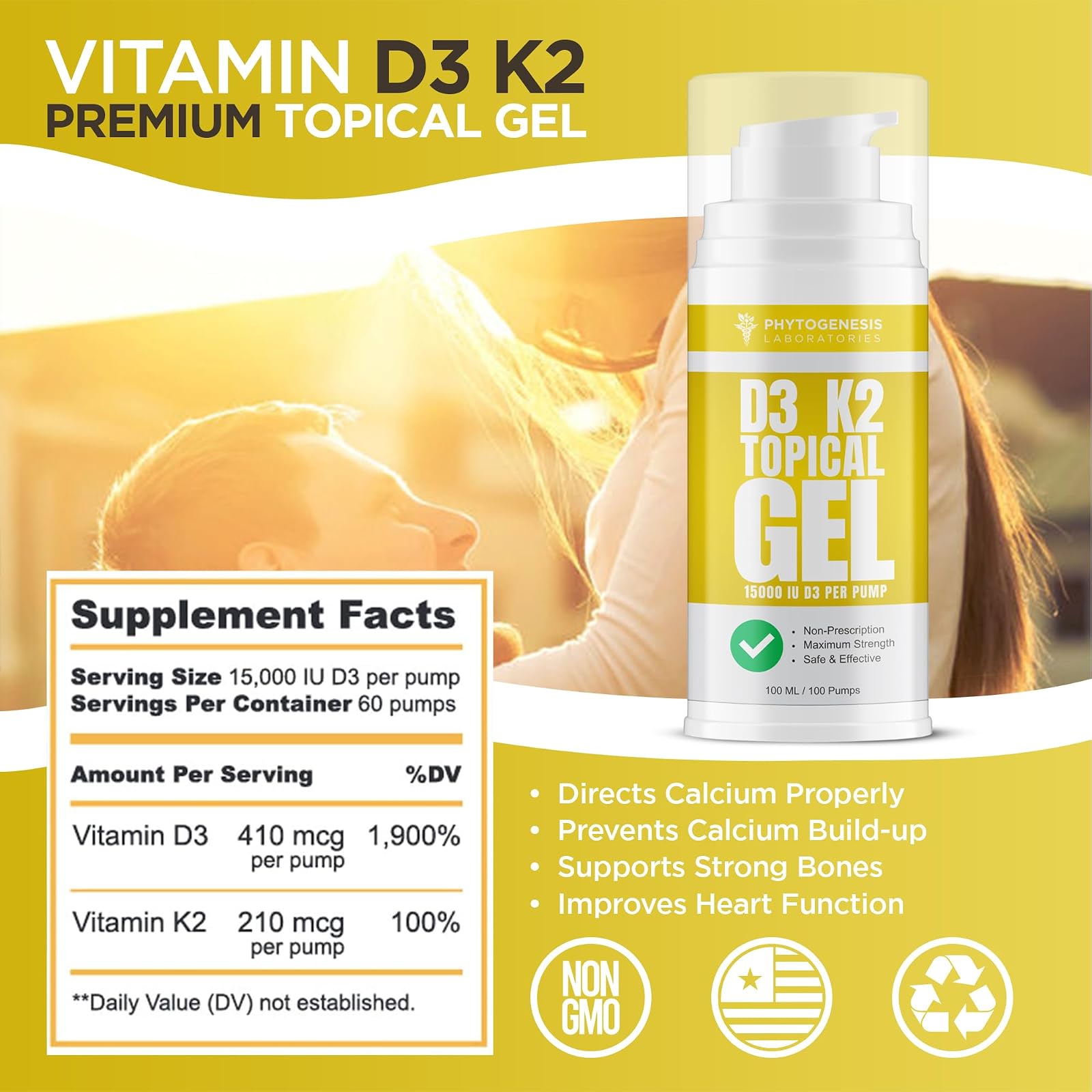 5000 IU vitamin D3 topical application