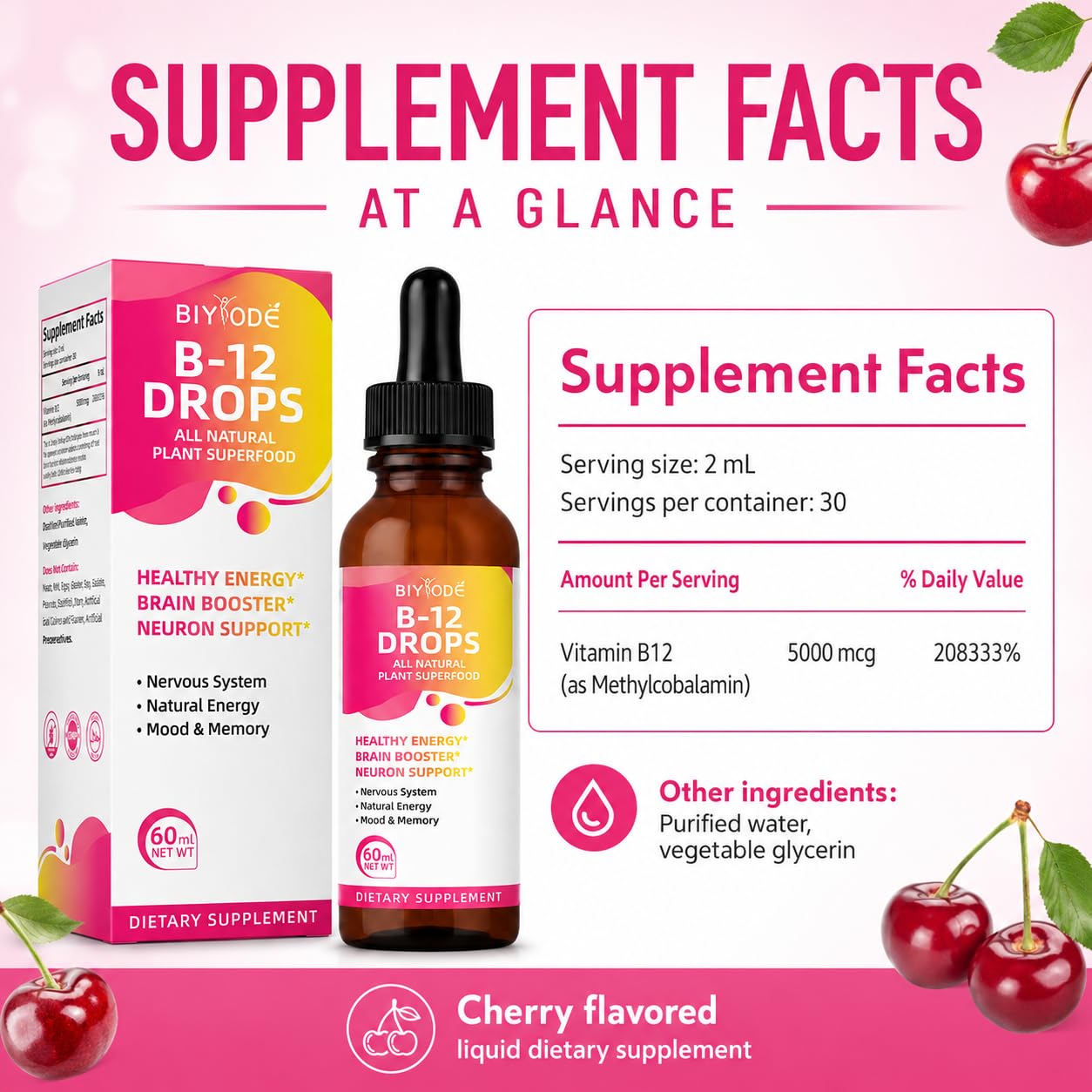 5000 mcg B12 drops for immunity