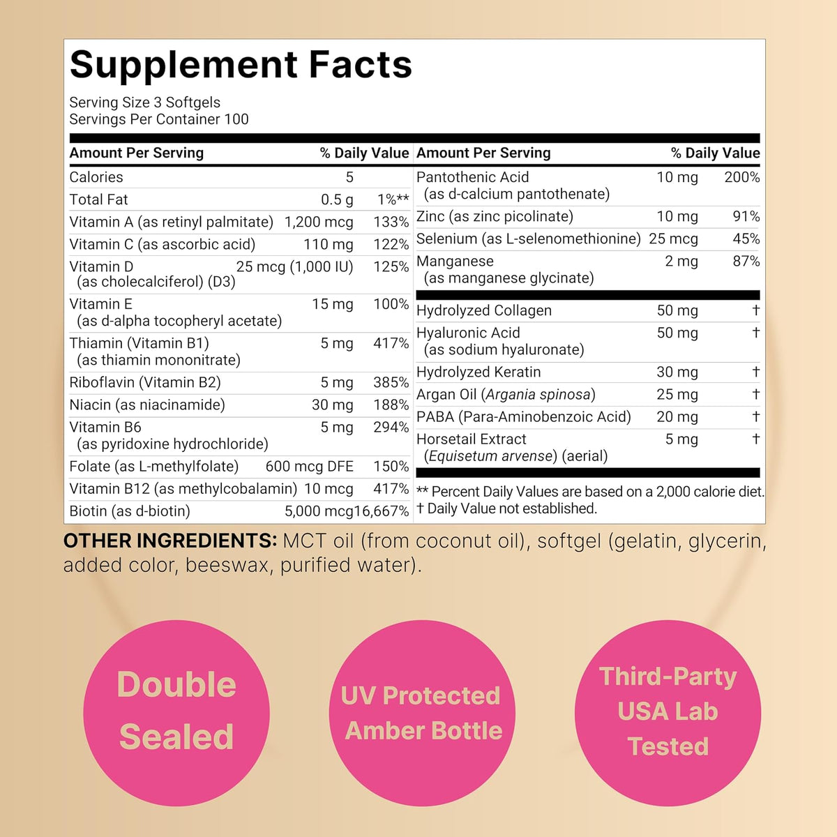 5000 mcg biotin for healthy hair