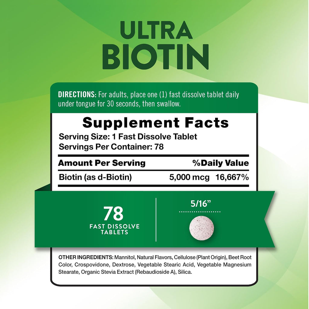 5000 mcg biotin for healthy hair