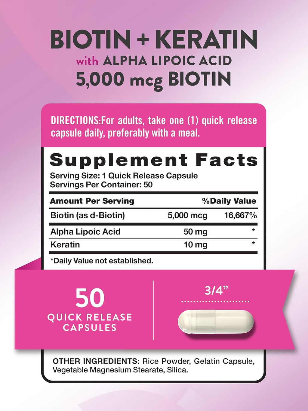 5000 mcg biotin for healthy hair