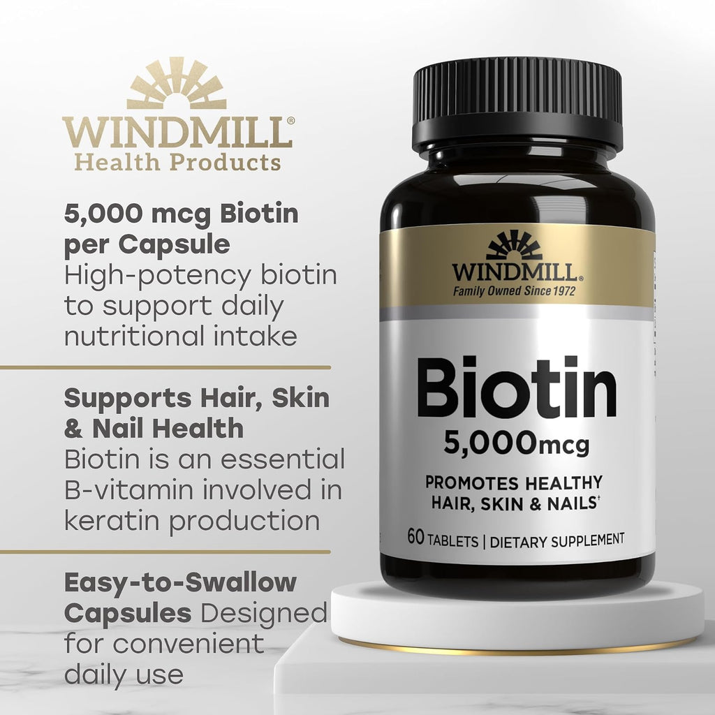 5000 mcg biotin for healthy skin