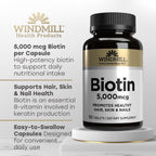 5000 mcg biotin for healthy skin