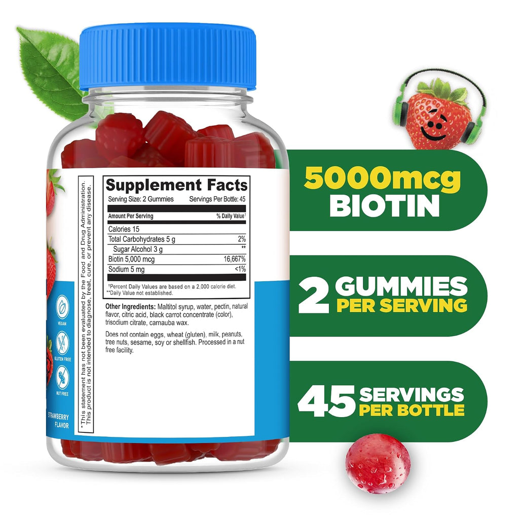 5000 mcg biotin gummies for nails