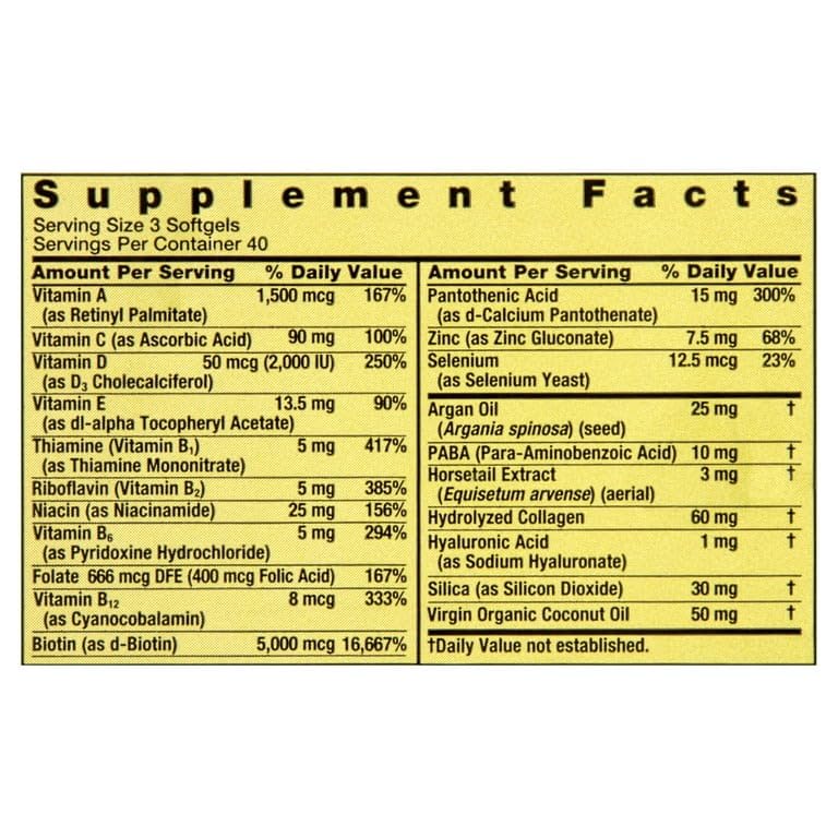 5000 mcg biotin softgels for beauty