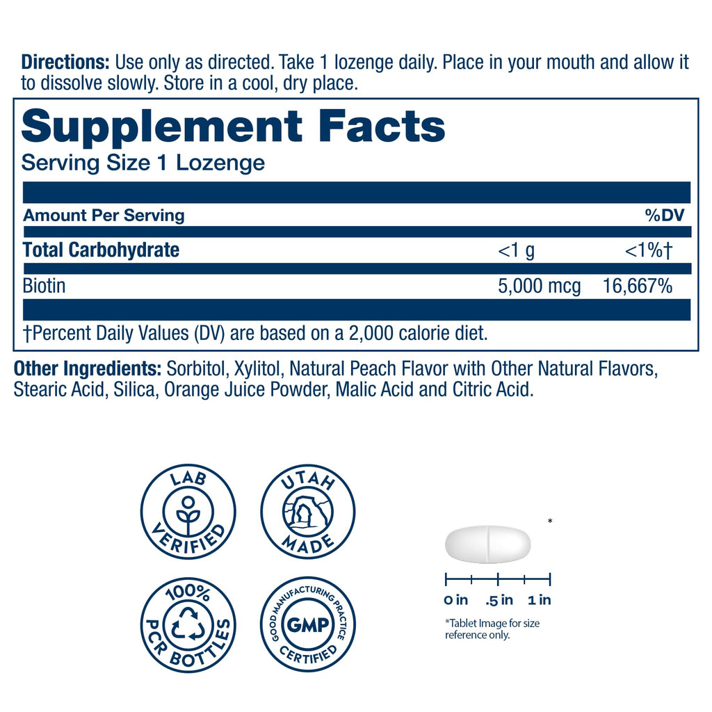 5000 mcg biotin supplement for skin health