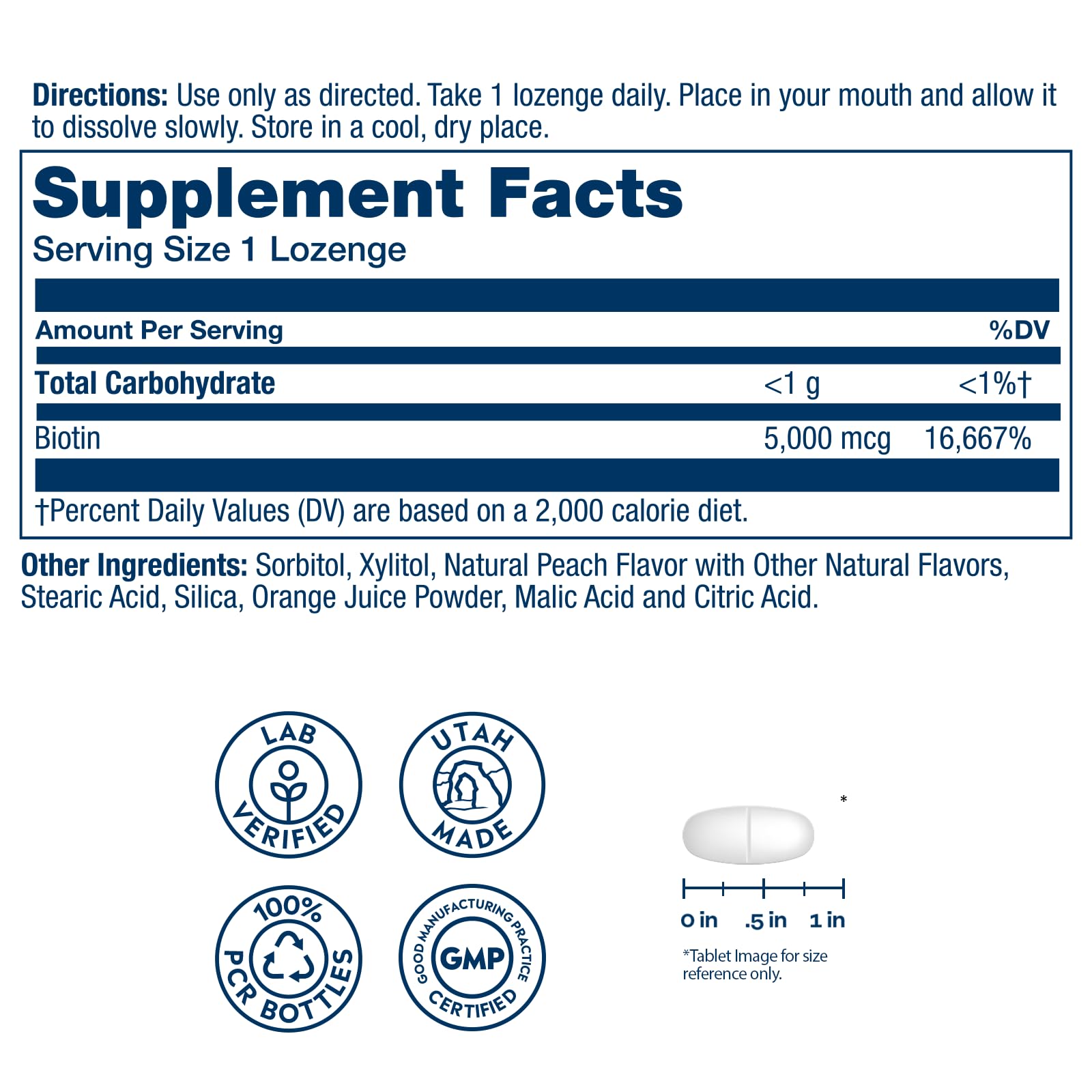 5000 mcg biotin supplement for skin health