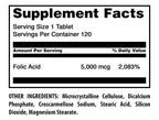 5000 mcg folic acid for health