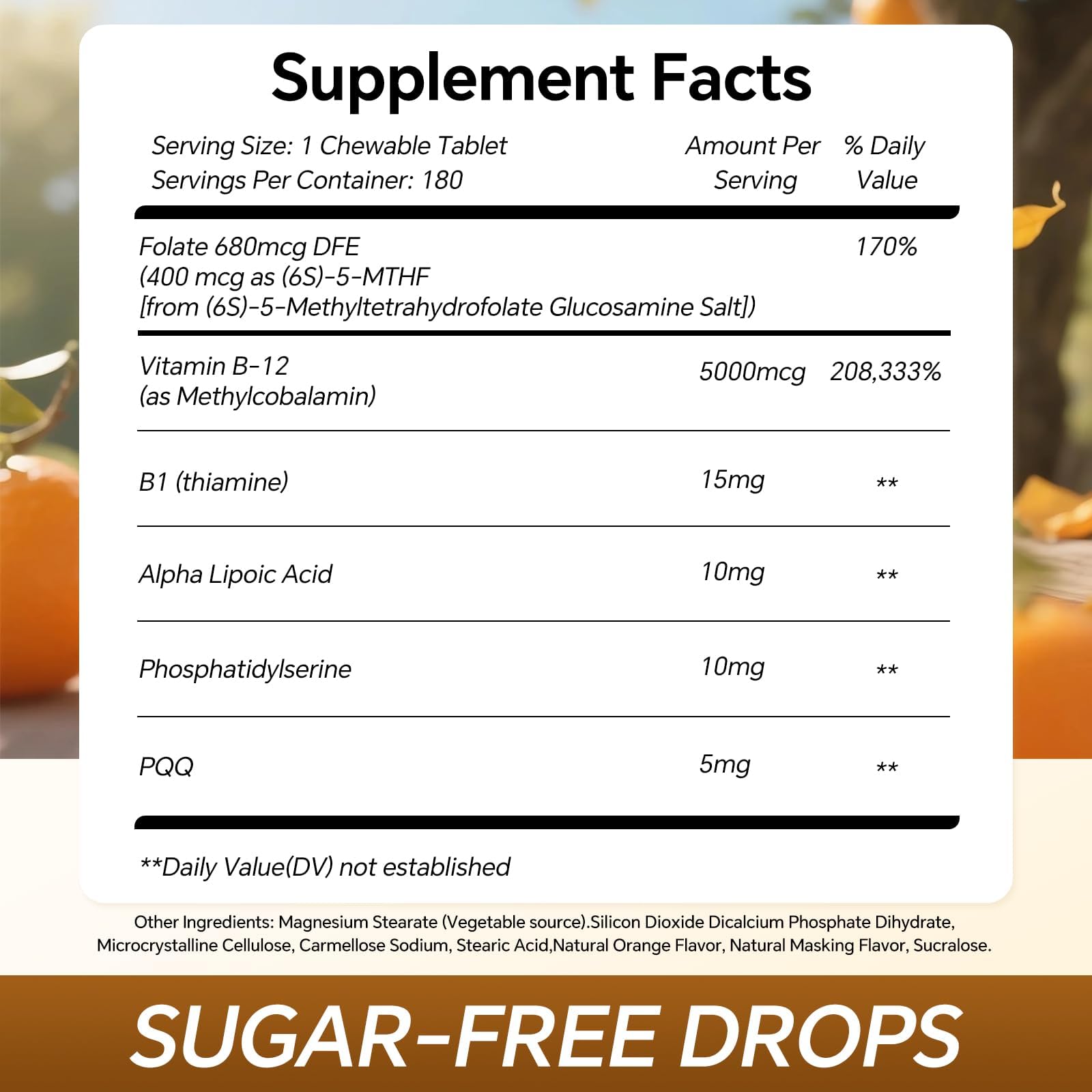 5000 mcg Methylcobalamin supplement