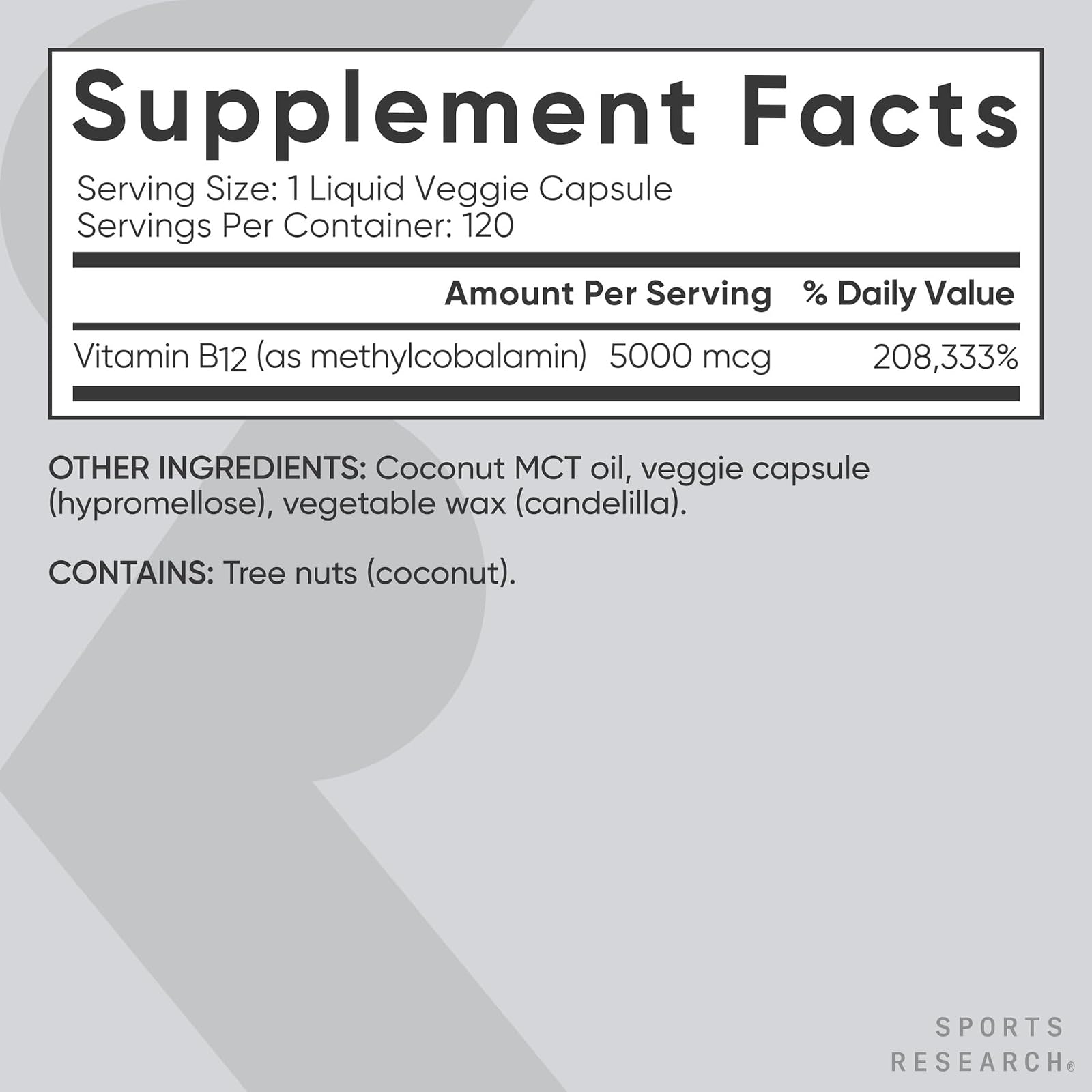 5000 mcg vitamin b12 dosage