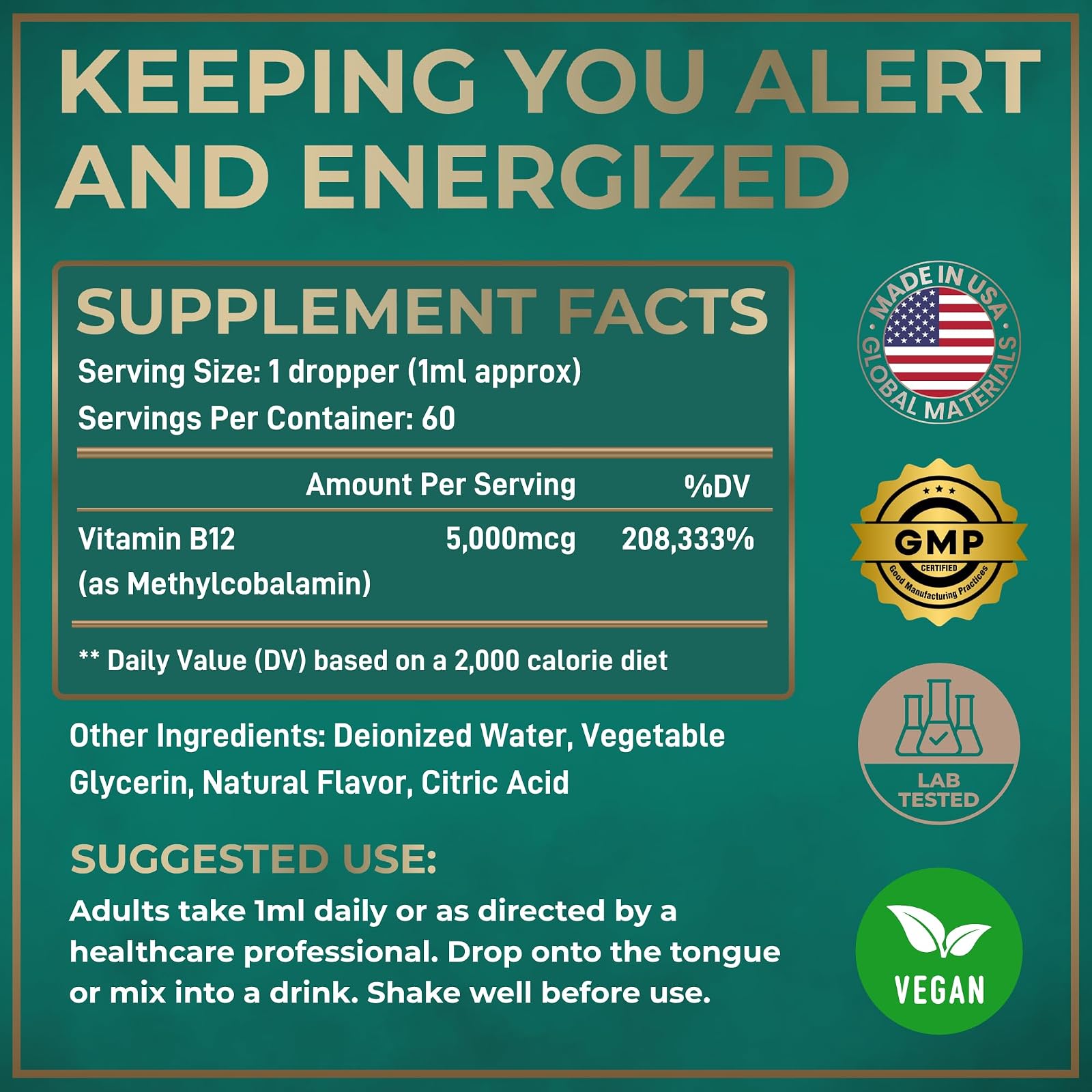 5000 mcg vitamin b12 dosage