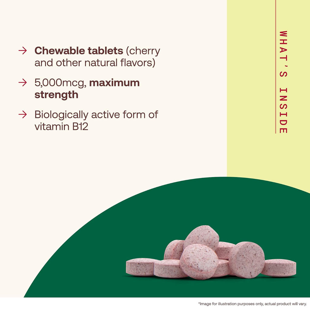 5000 mcg vitamin B12 for energy