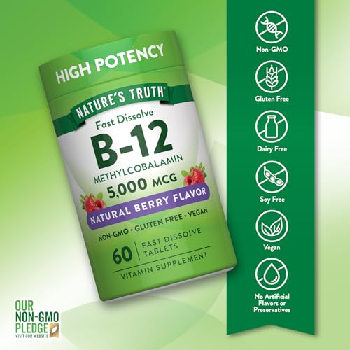 5000 mcg vitamin B12 for energy