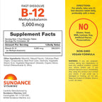 5000 mcg Vitamin B12 for energy