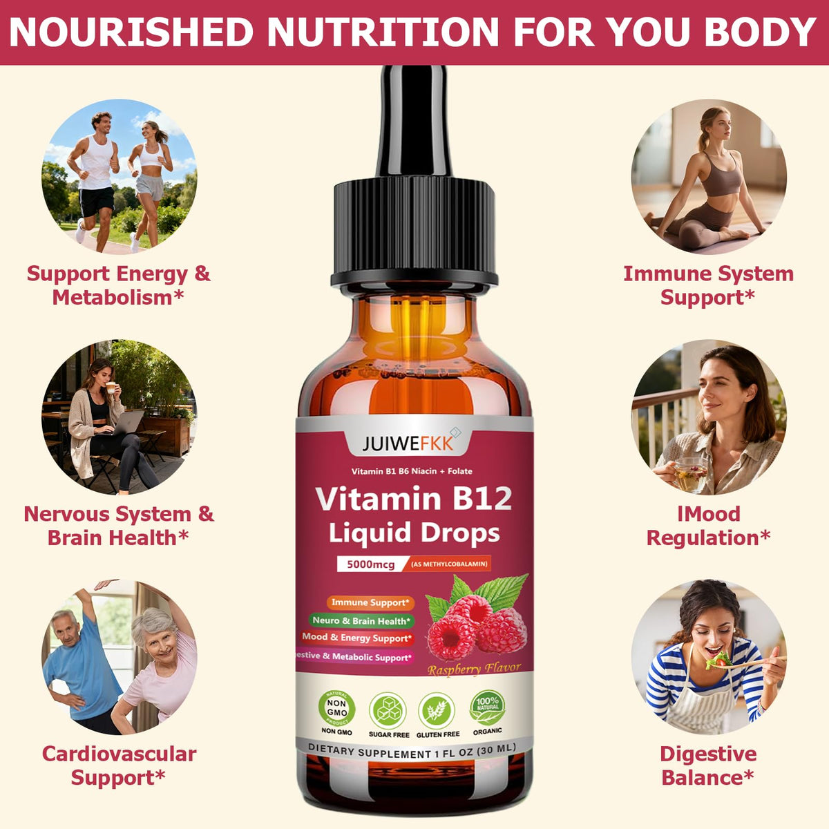 5000 mcg Vitamin B12 for vitality