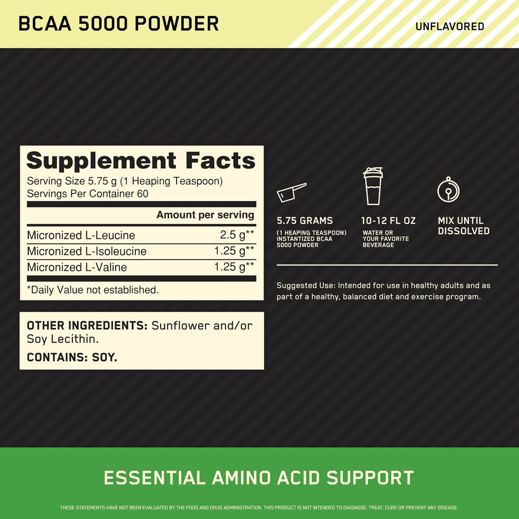 5000 mg BCAA powder for workout performance