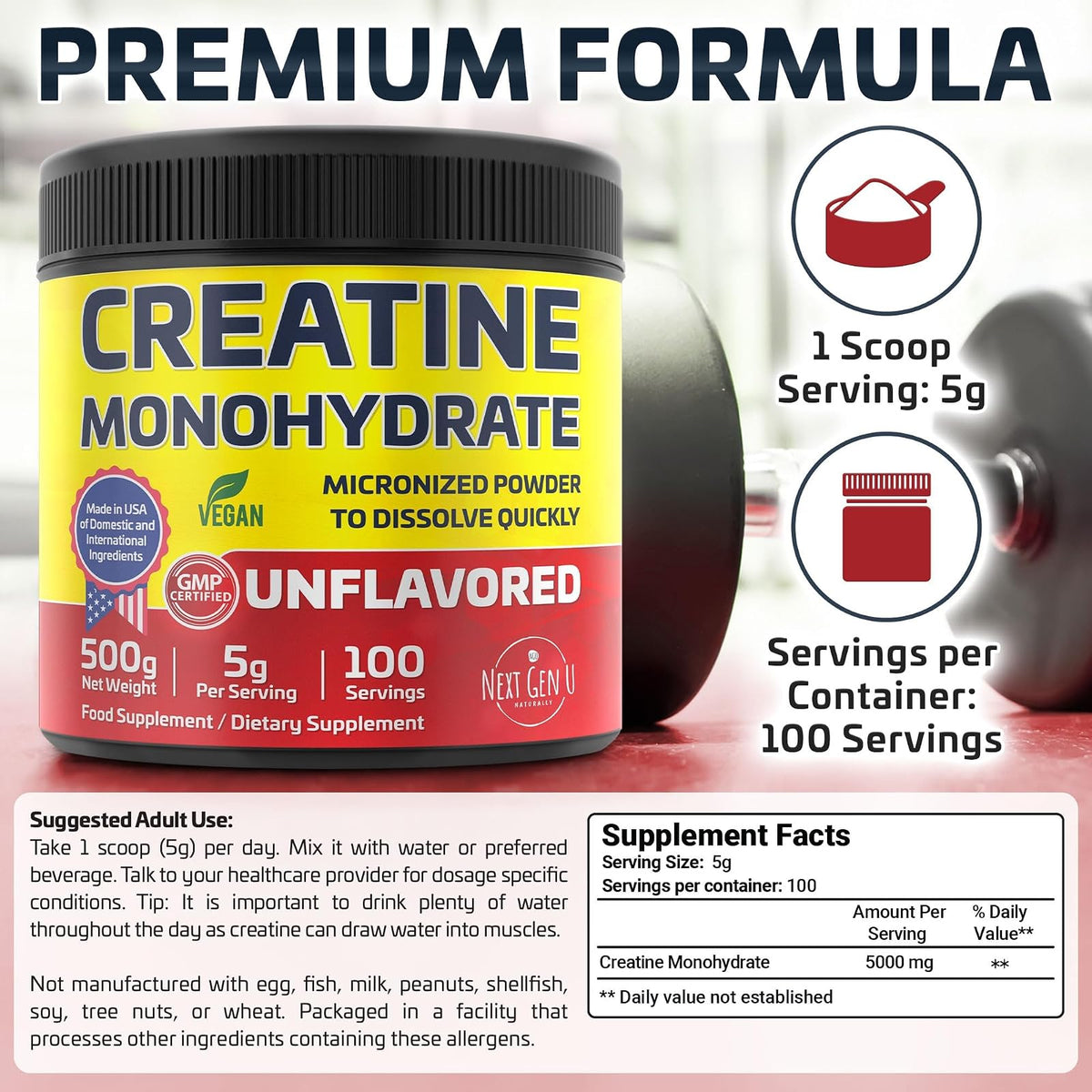 5000 mg creatine for athletes