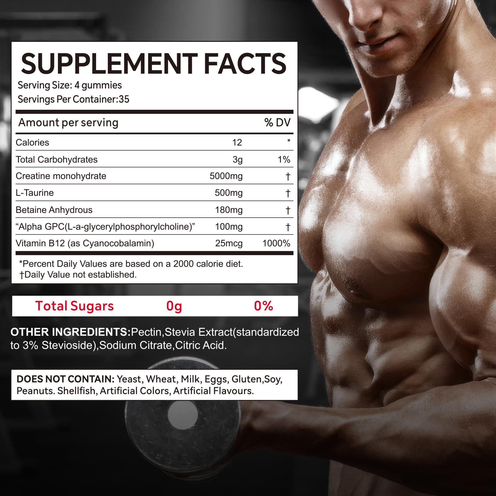 5000 mg creatine gummies for athletes