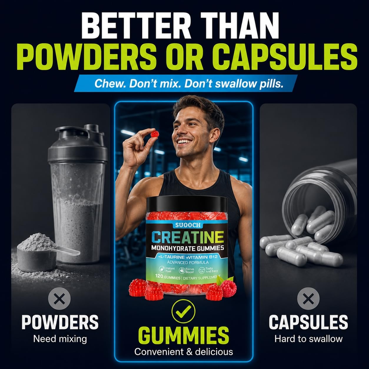5000 mg creatine gummies for athletes