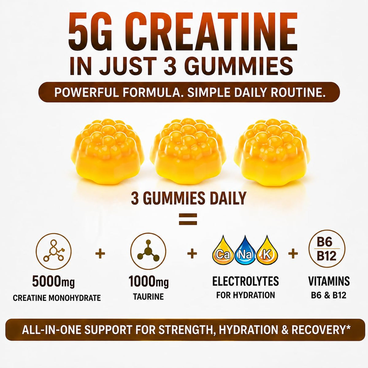 5000 mg creatine gummies for athletes