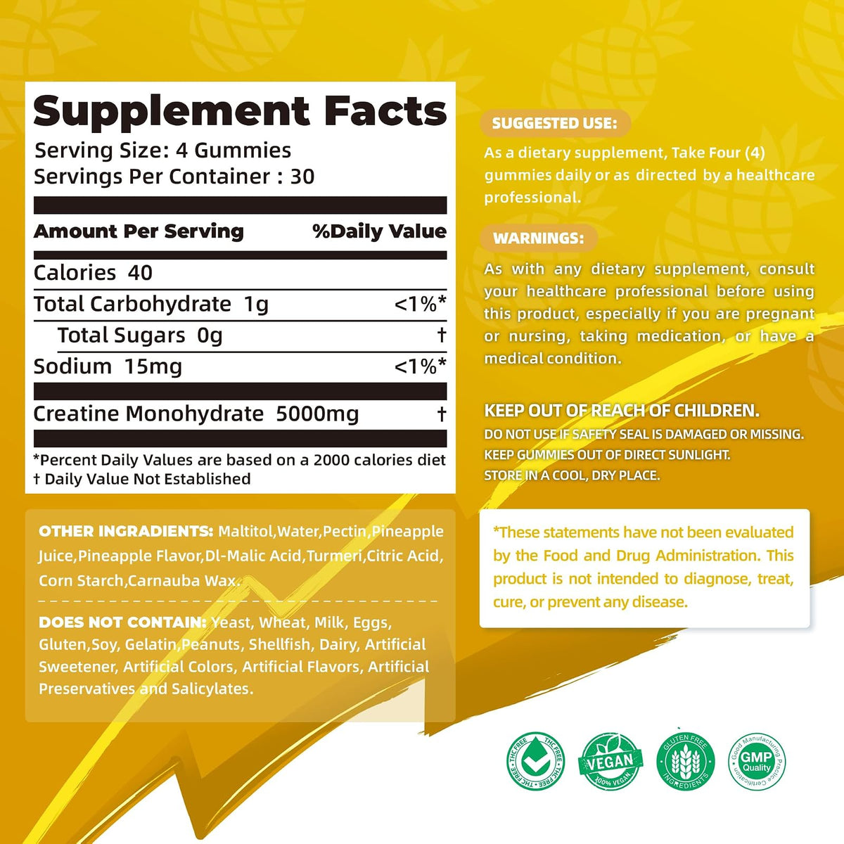 5000 mg creatine gummies for energy