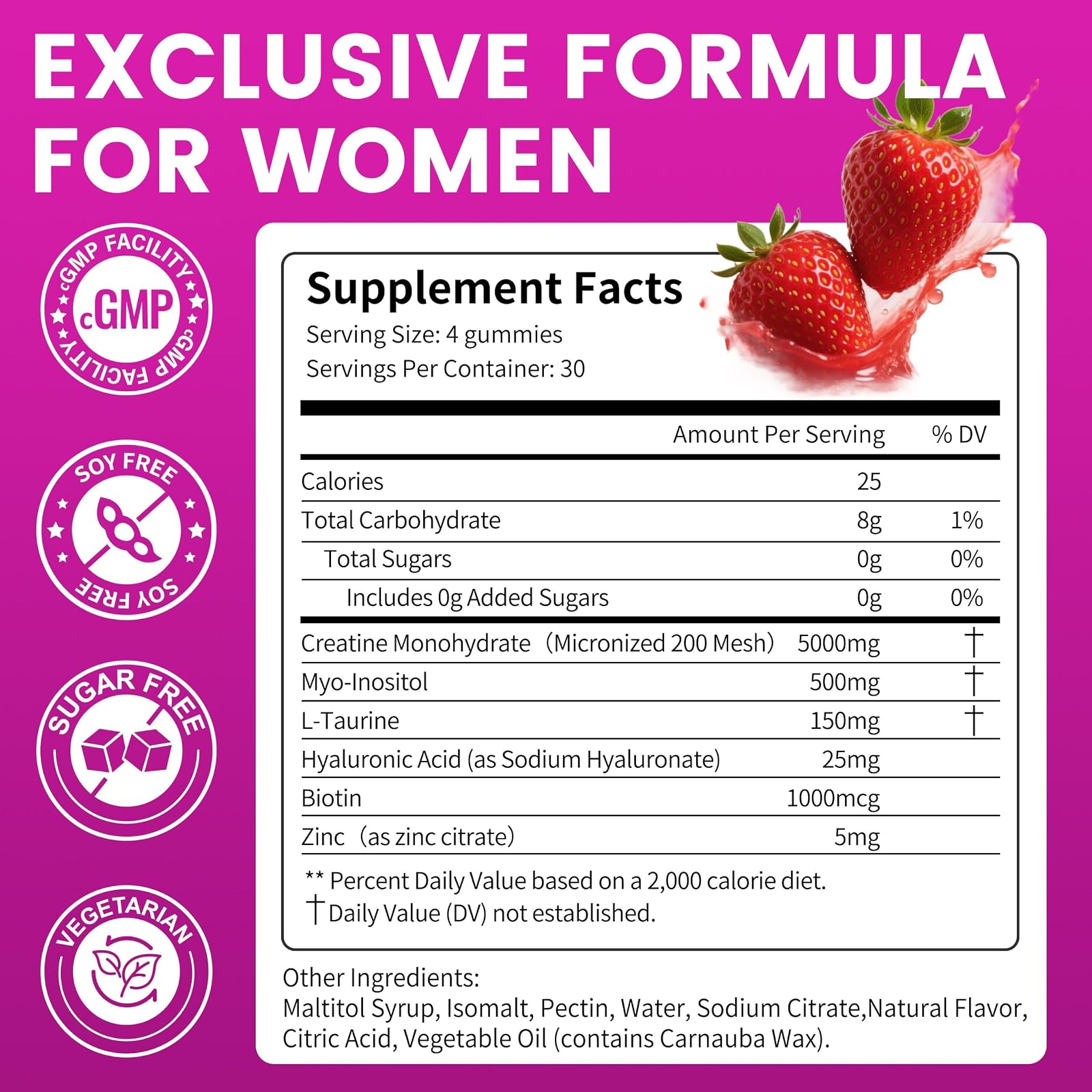 5000 mg creatine gummies for muscle growth