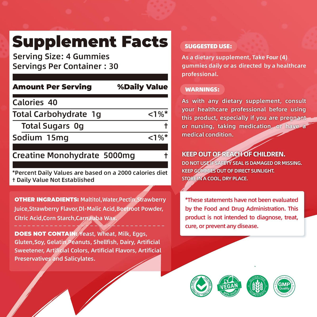 5000 mg creatine monohydrate in gummies