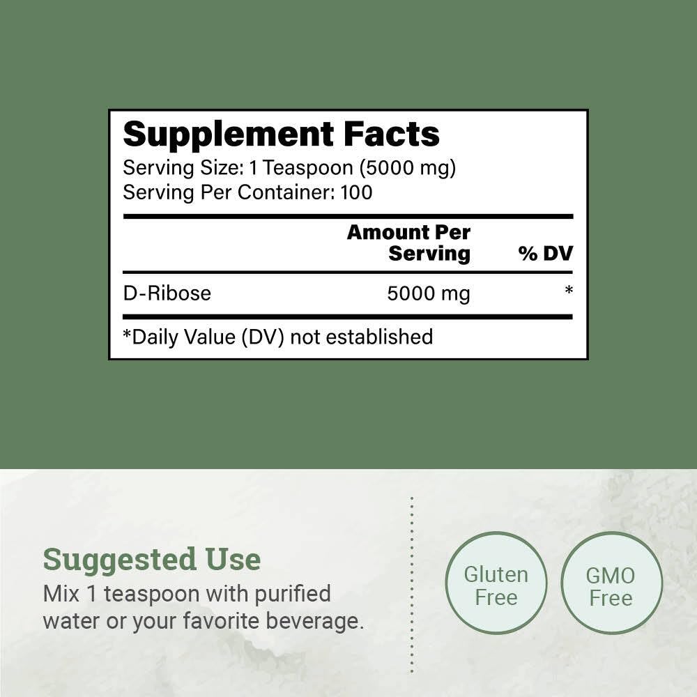 5000 mg D-Ribose for endurance
