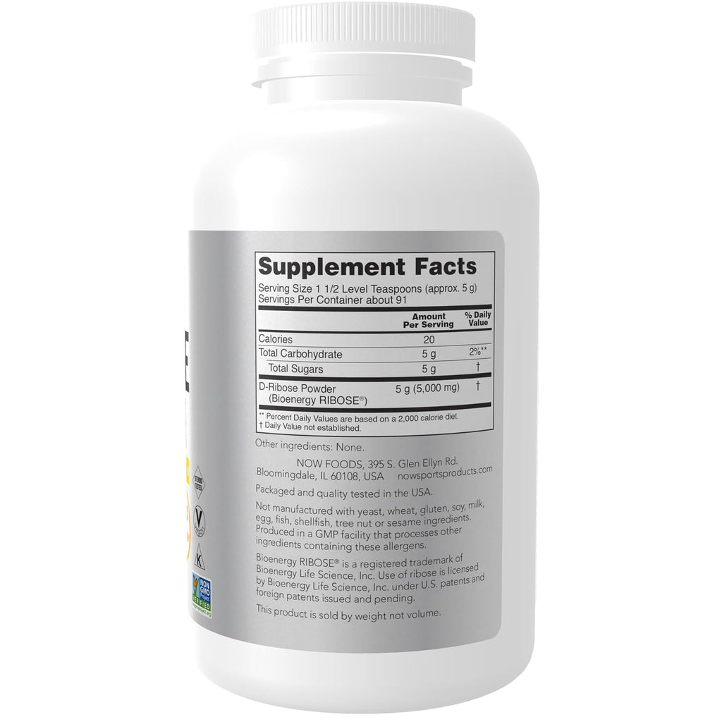 5000 mg D-Ribose for energy
