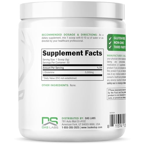 5000 mg l-glutamine per serving