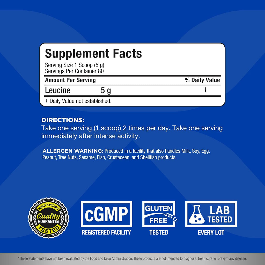 5000 mg leucine for enhanced performance