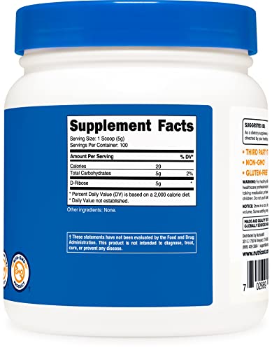 5000mg D-Ribose per serving