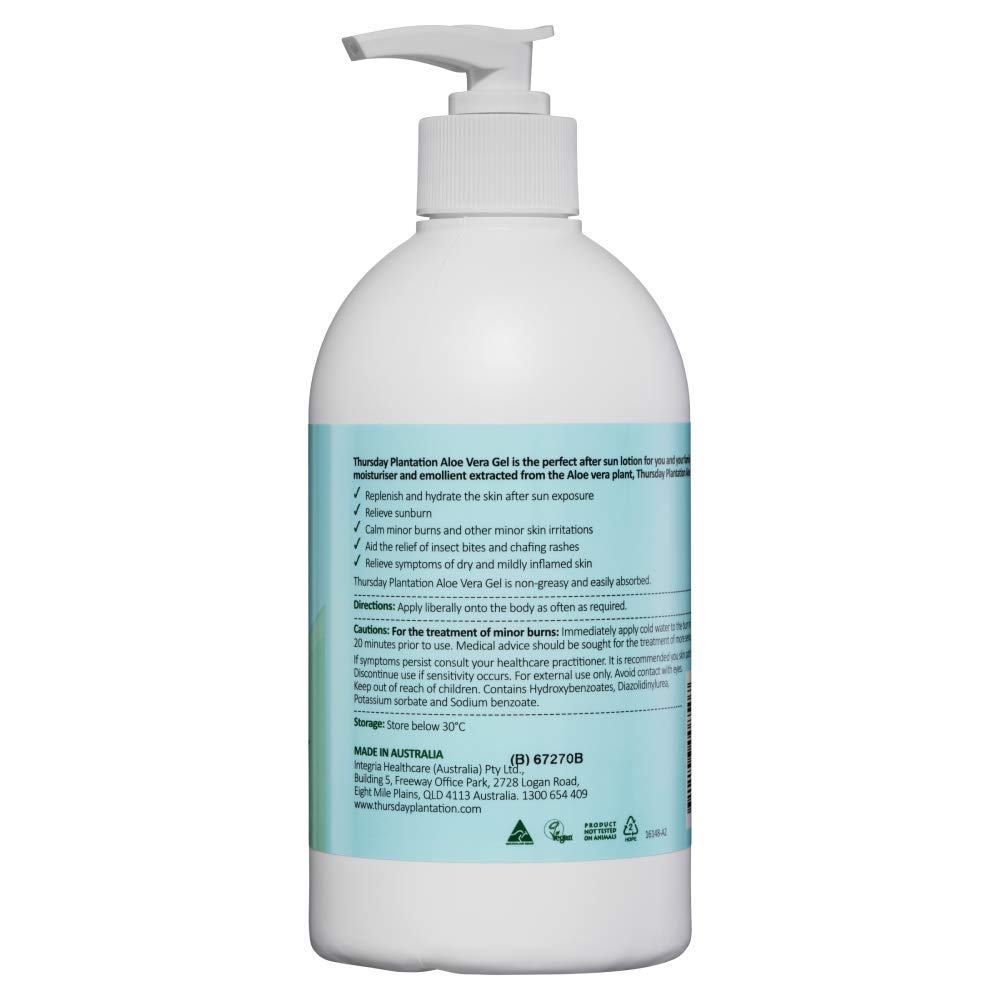 500g aloe vera gel for sunburn relief