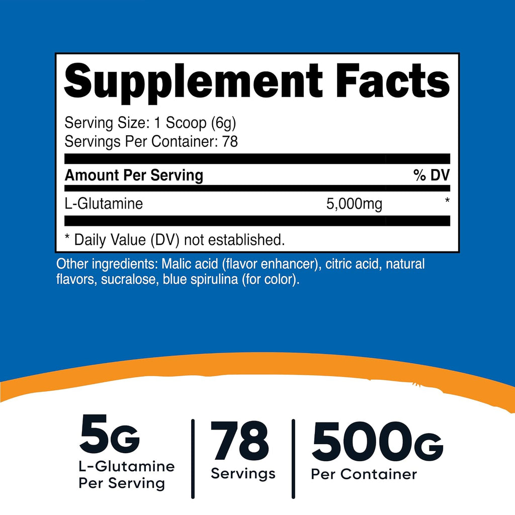 500g L-Glutamine powder for recovery